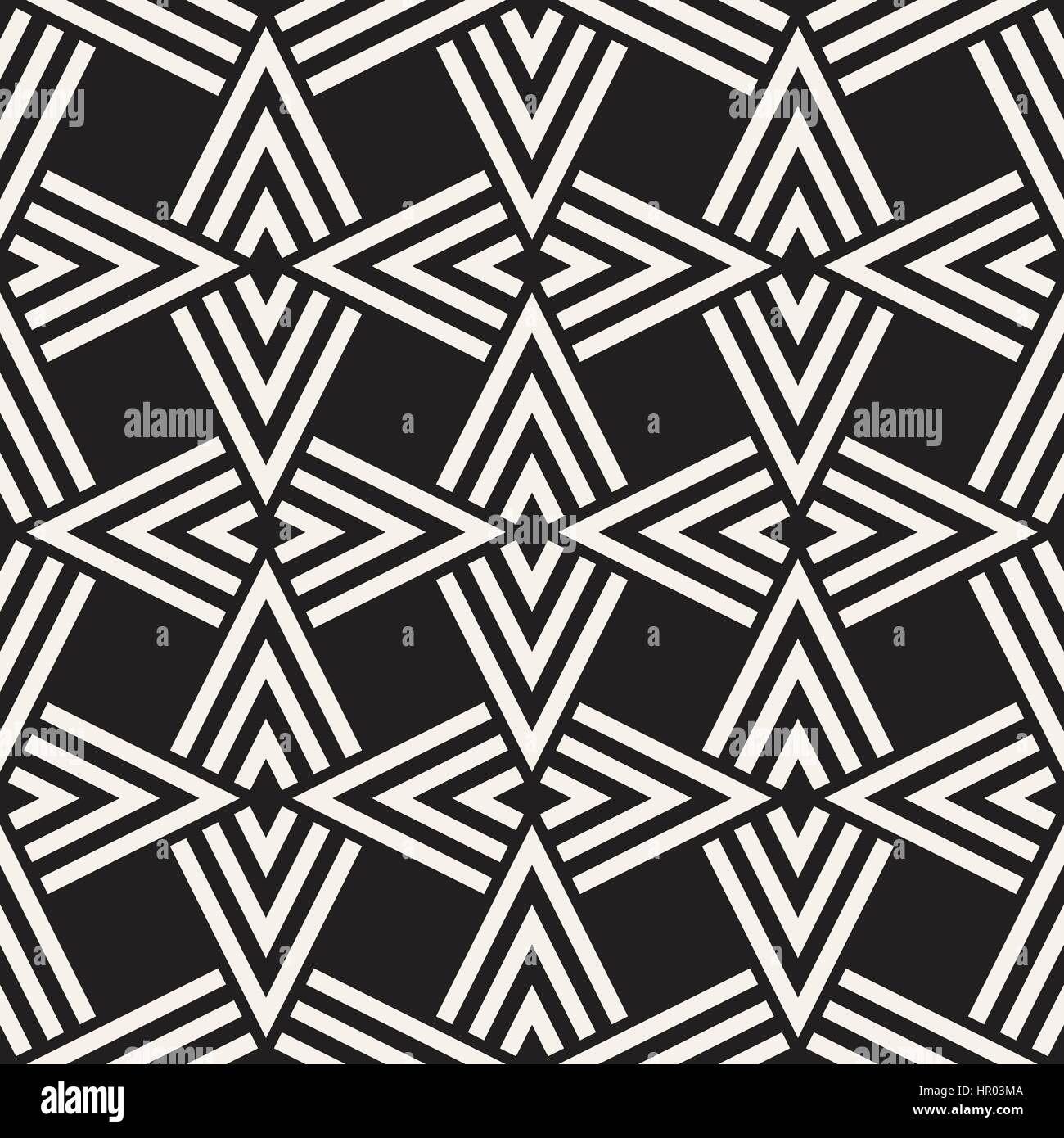 Geometric Ornament With Striped Interlacing Rhombuses. Vector Seamless ...