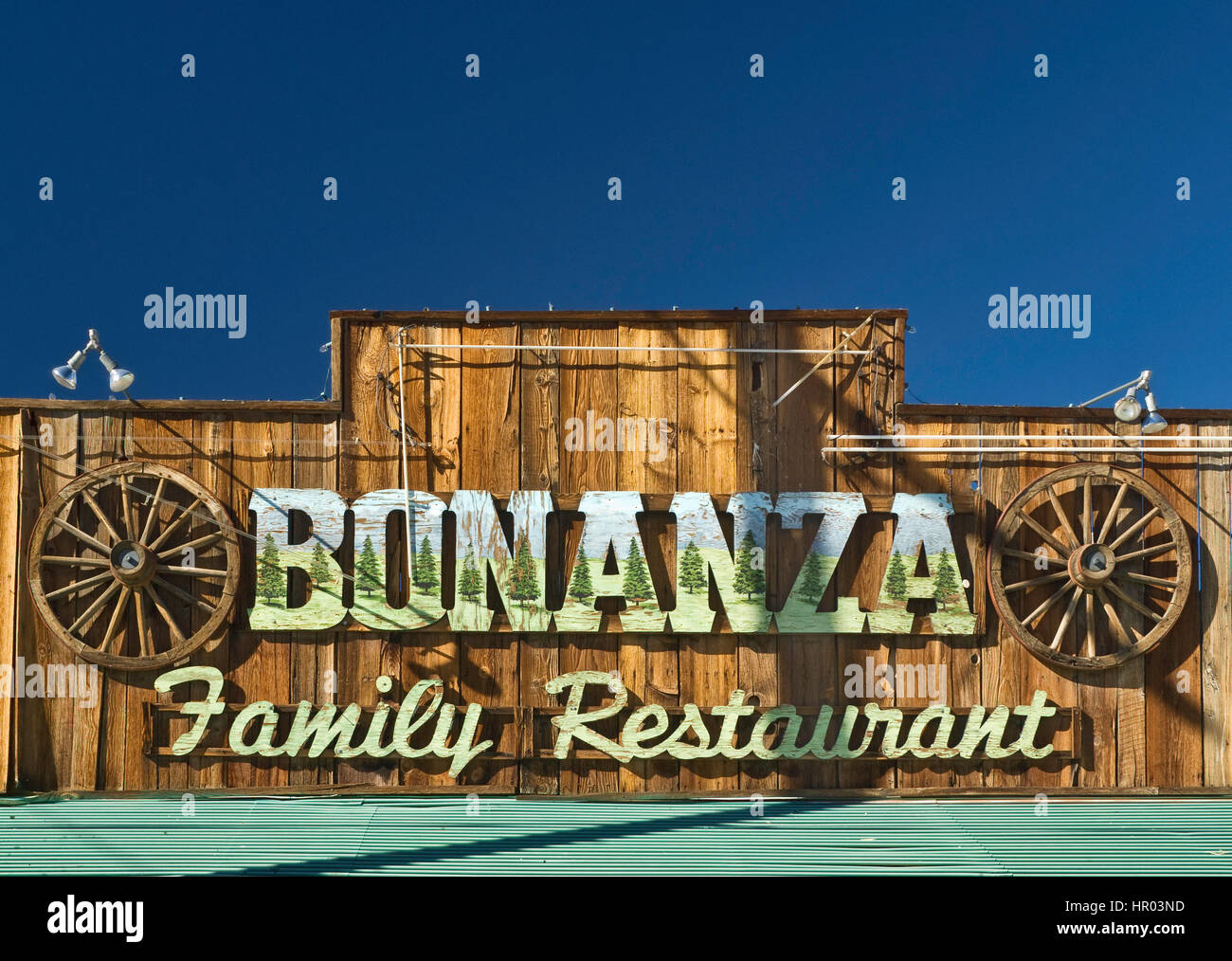 Restaurant sign in Lone Pine, Owens Valley, California, USA Stock Photo ...