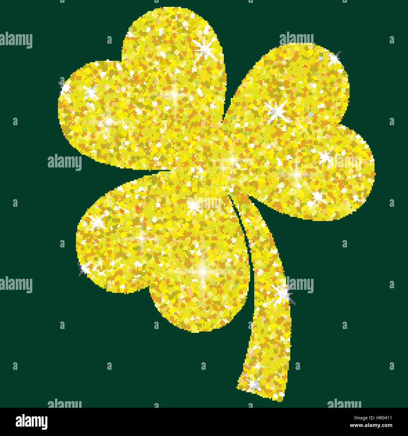 Shiny iridescent glitter shamrock in vector format Stock Vector Image ...