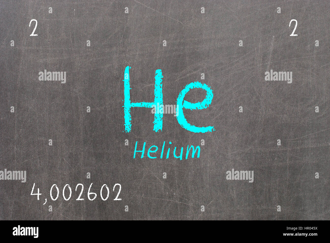 Isolated blackboard with periodic table, Helium, Chemistry Stock Photo ...