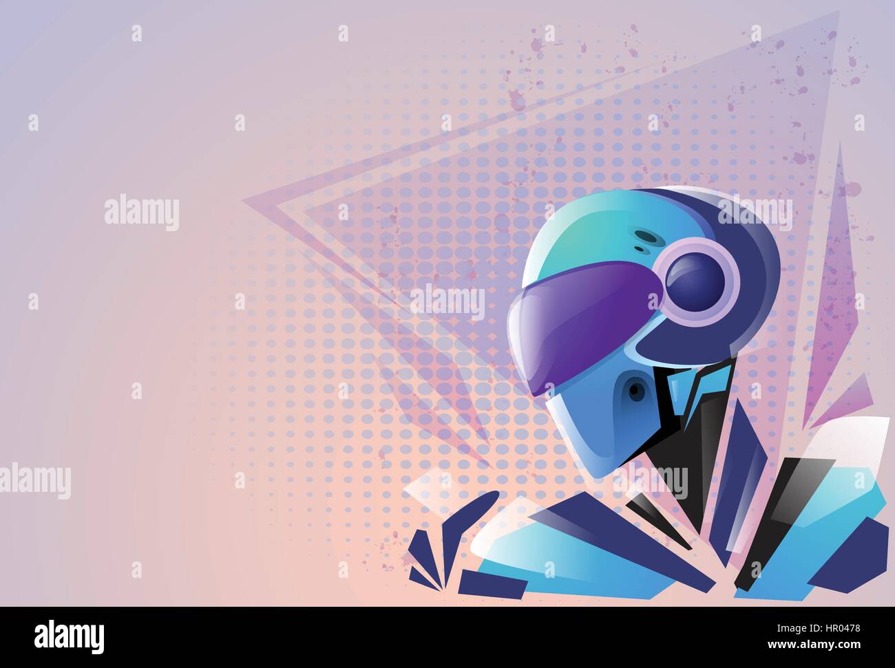 Robot Mask Logo Detail Robot Helmet Illustration Design Stock Vector