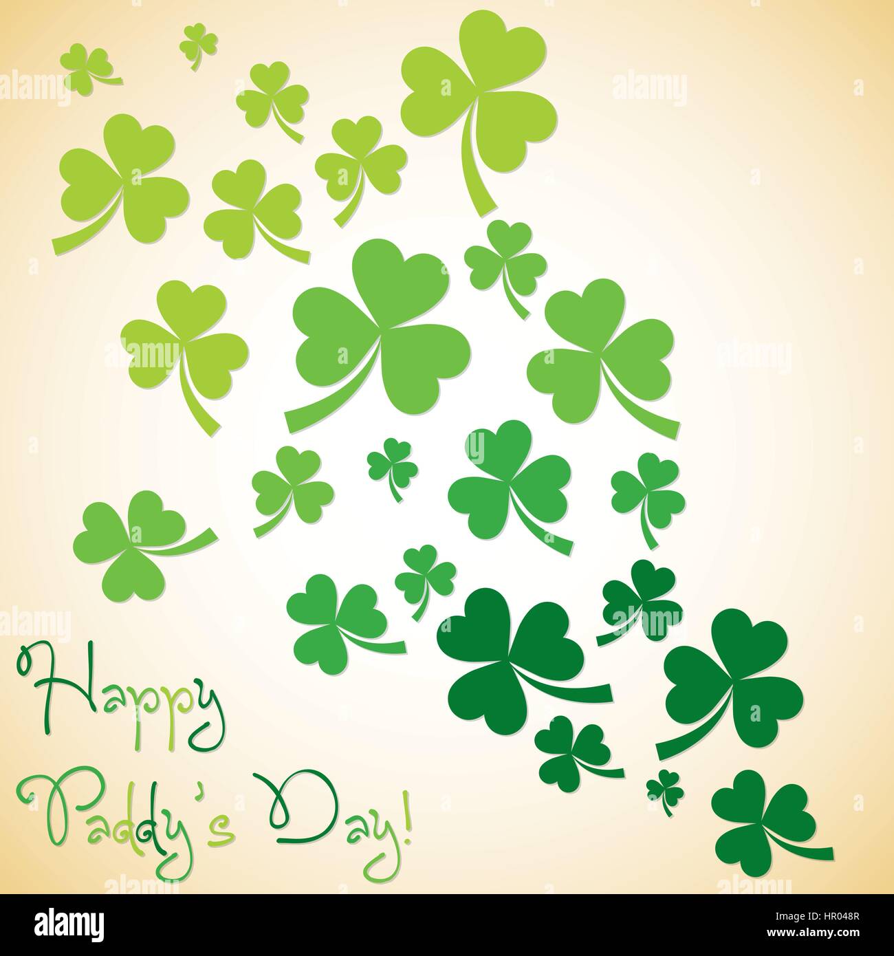 Shamrock St. Patrick's Day card in vector format Stock Vector Image ...