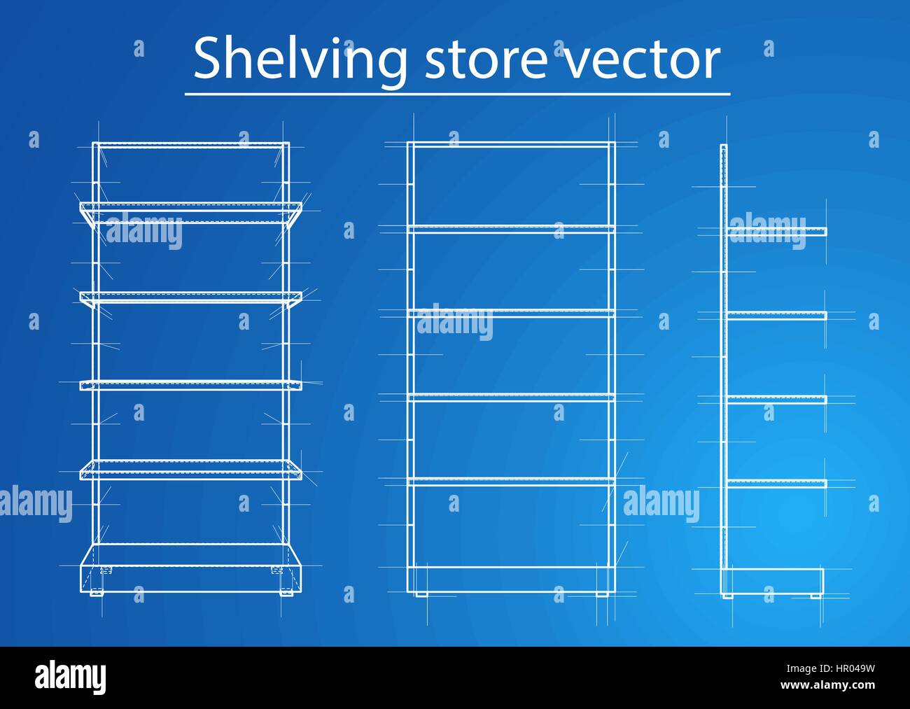 Wireframe Retail Shelves. Front View. For Your Design. Product Packing ...