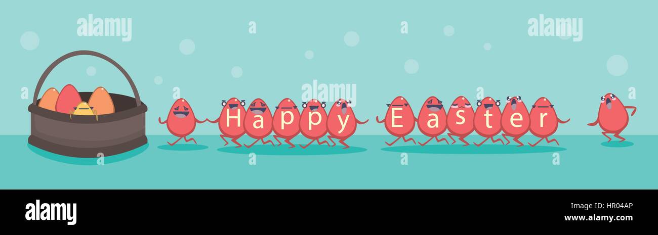 Easter Decorated Colorful Egg Holiday Symbols Greeting Card Stock ...