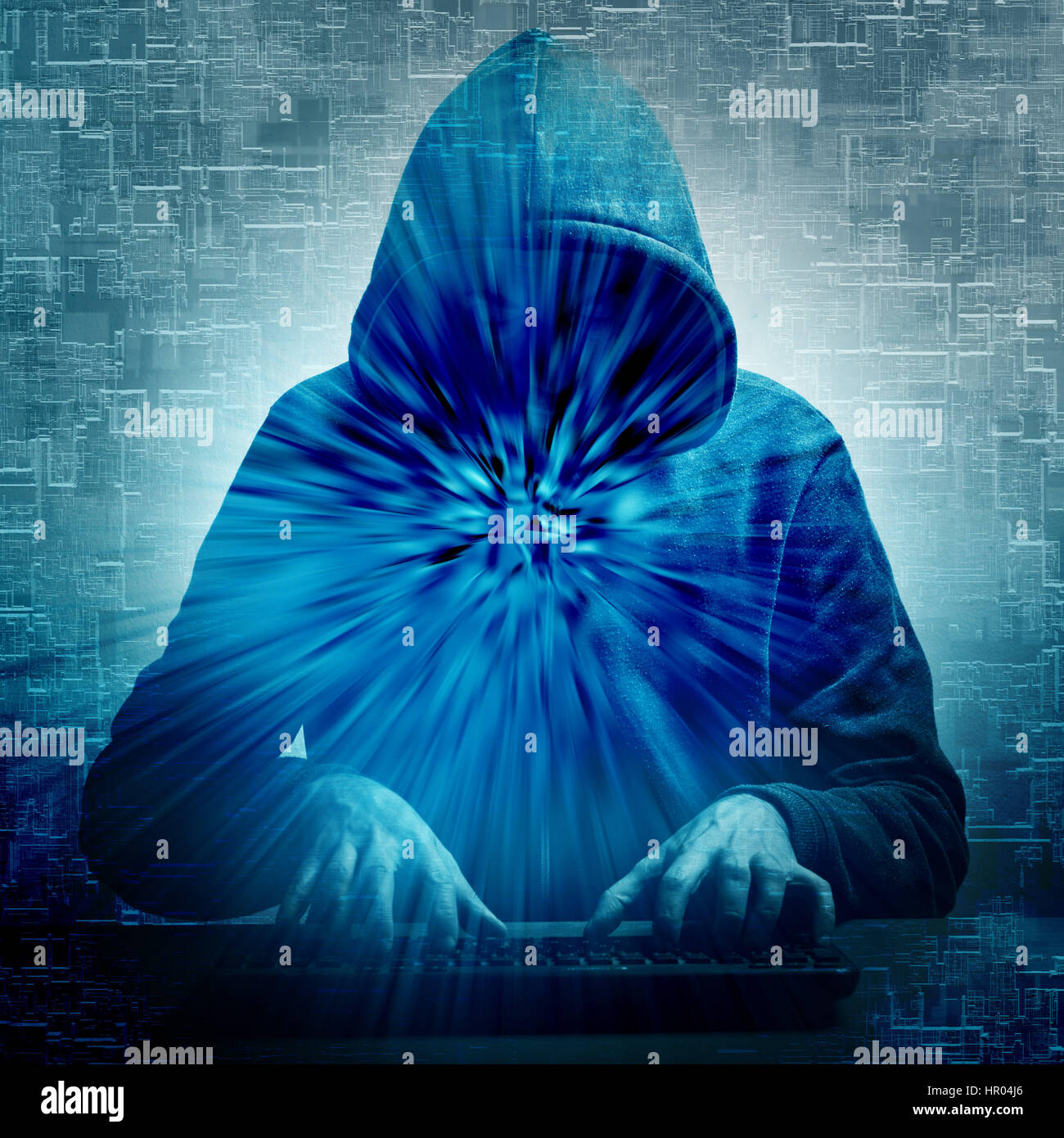 hacker in action, cybercrime concept Stock Photo - Alamy