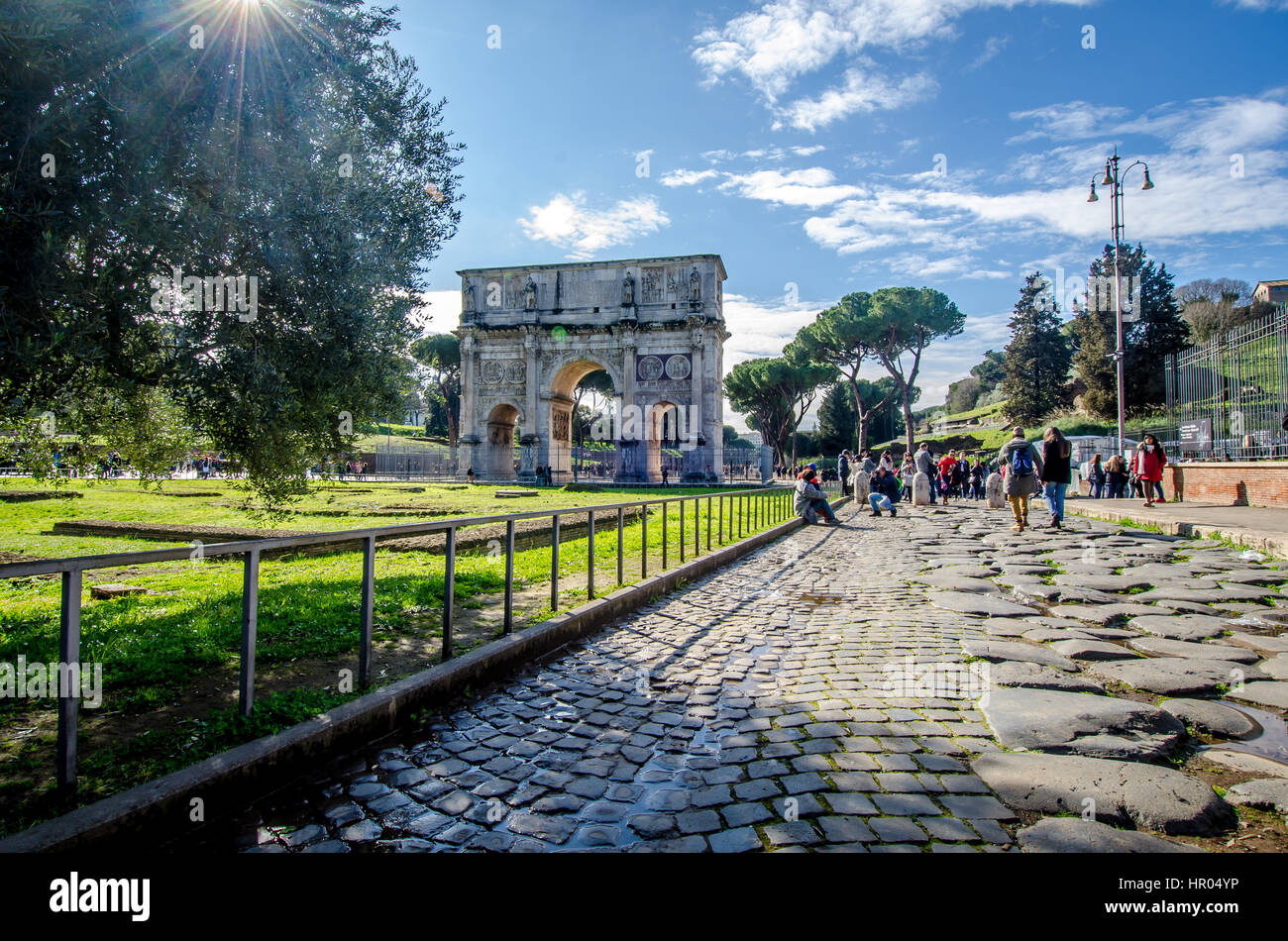 Rome Constantine Triumph arch Stock Photo - Alamy