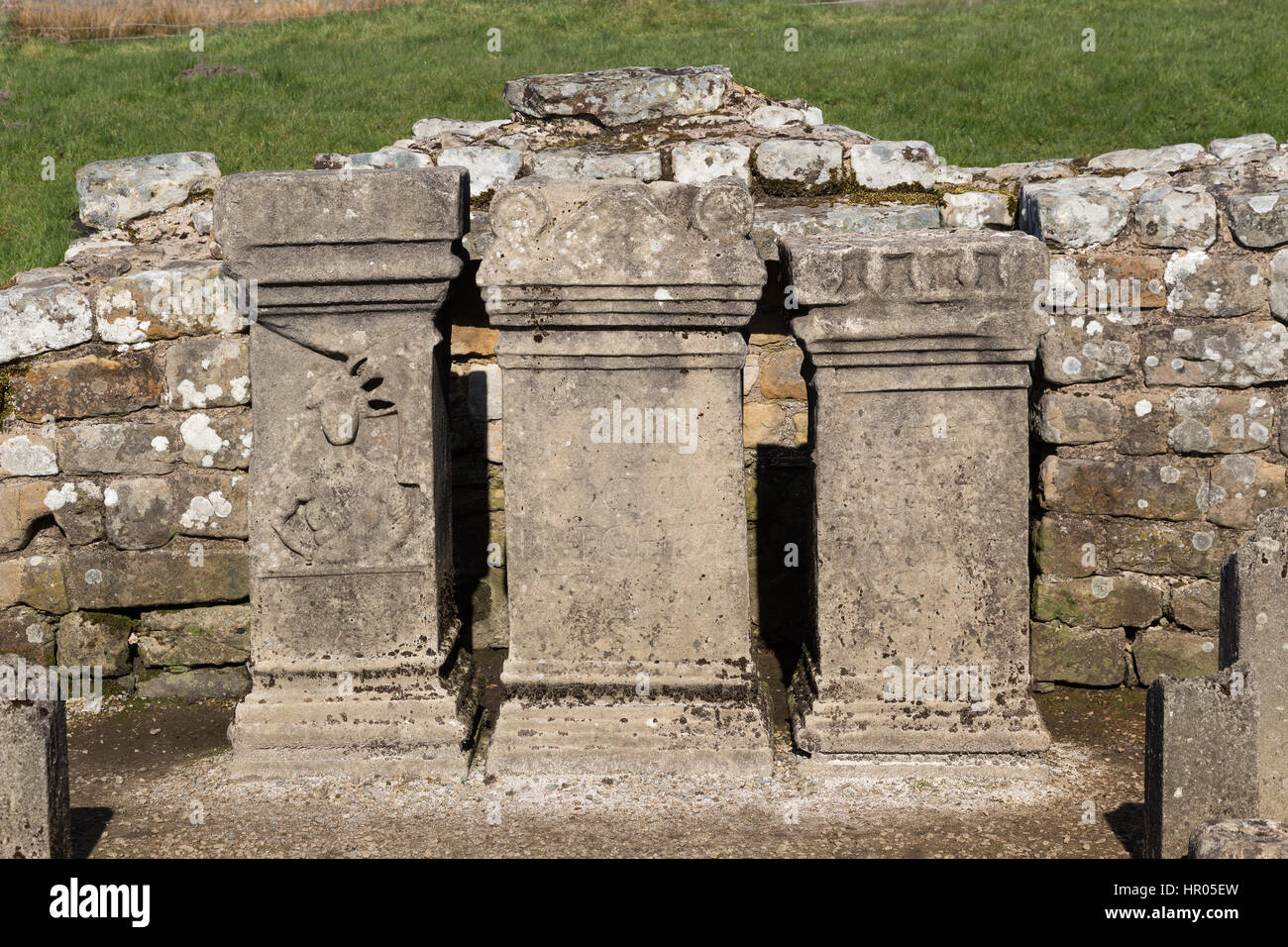 Temple of mithras remains near hadrians wall hi-res stock photography and images - Alamy
