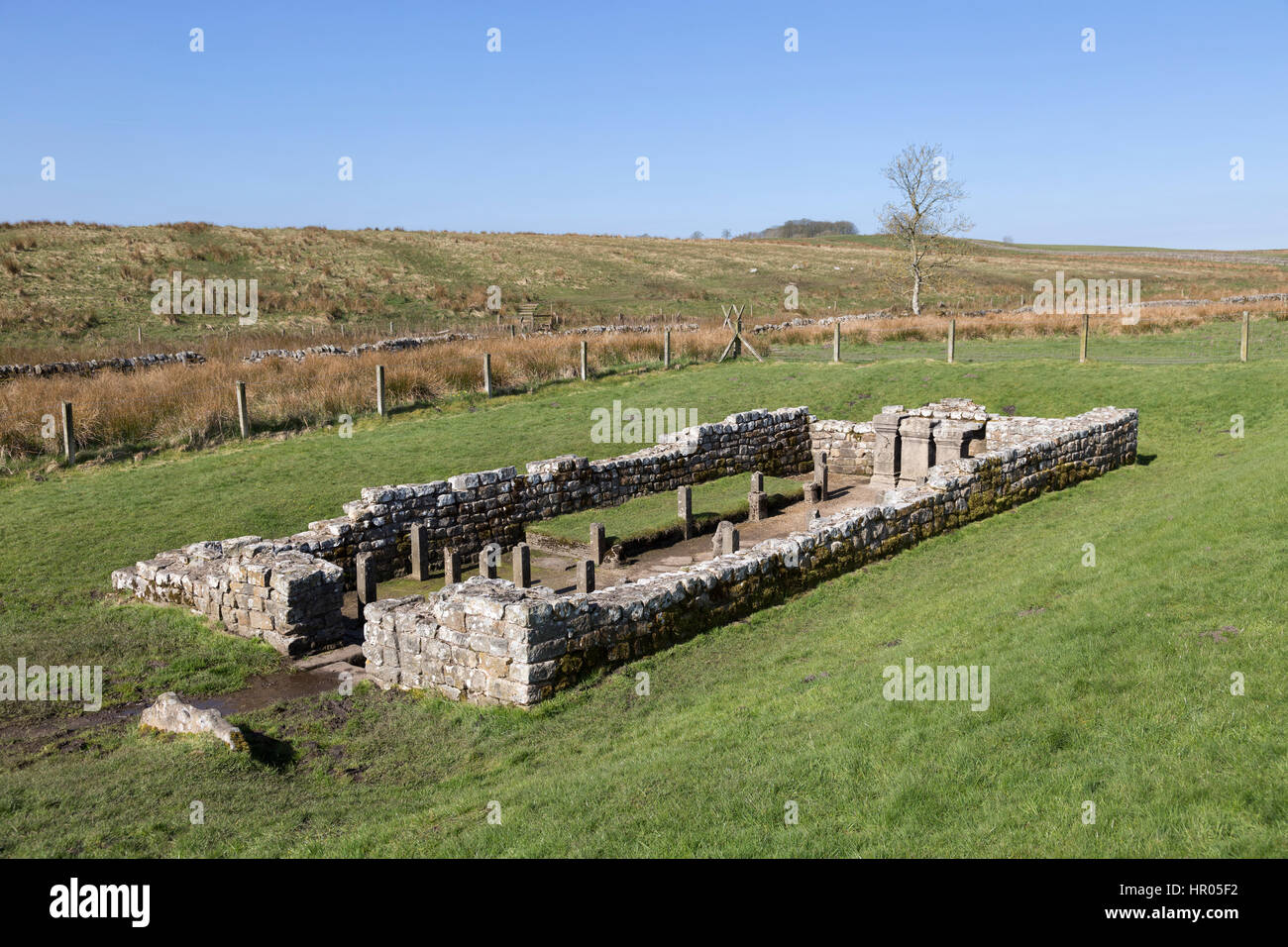 Temple of mithras remains near hadrians wall hi-res stock photography and images - Alamy