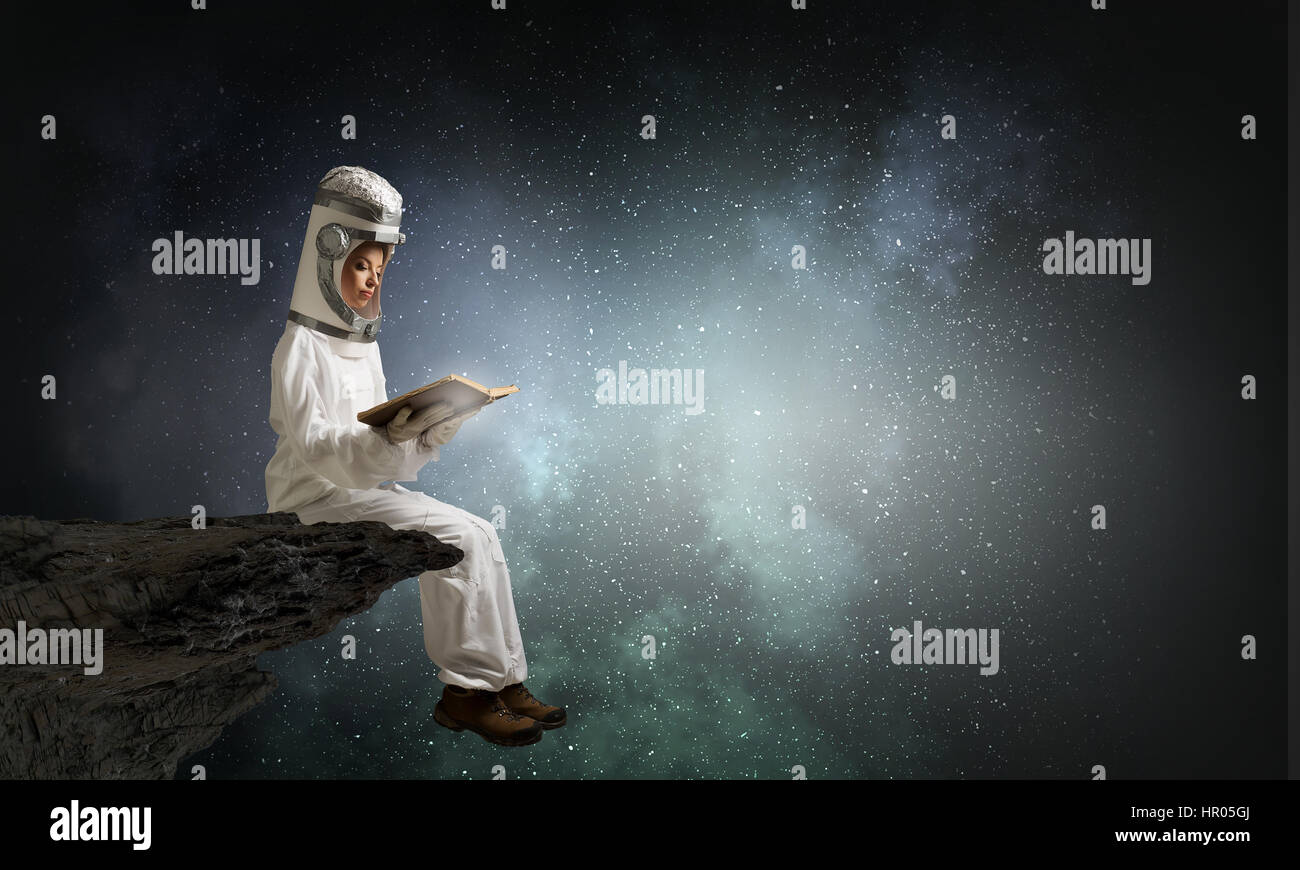 Dreaming to explore space . Mixed media Stock Photo - Alamy Dreaming to explore space . Mixed media Stock Photo - Alamy