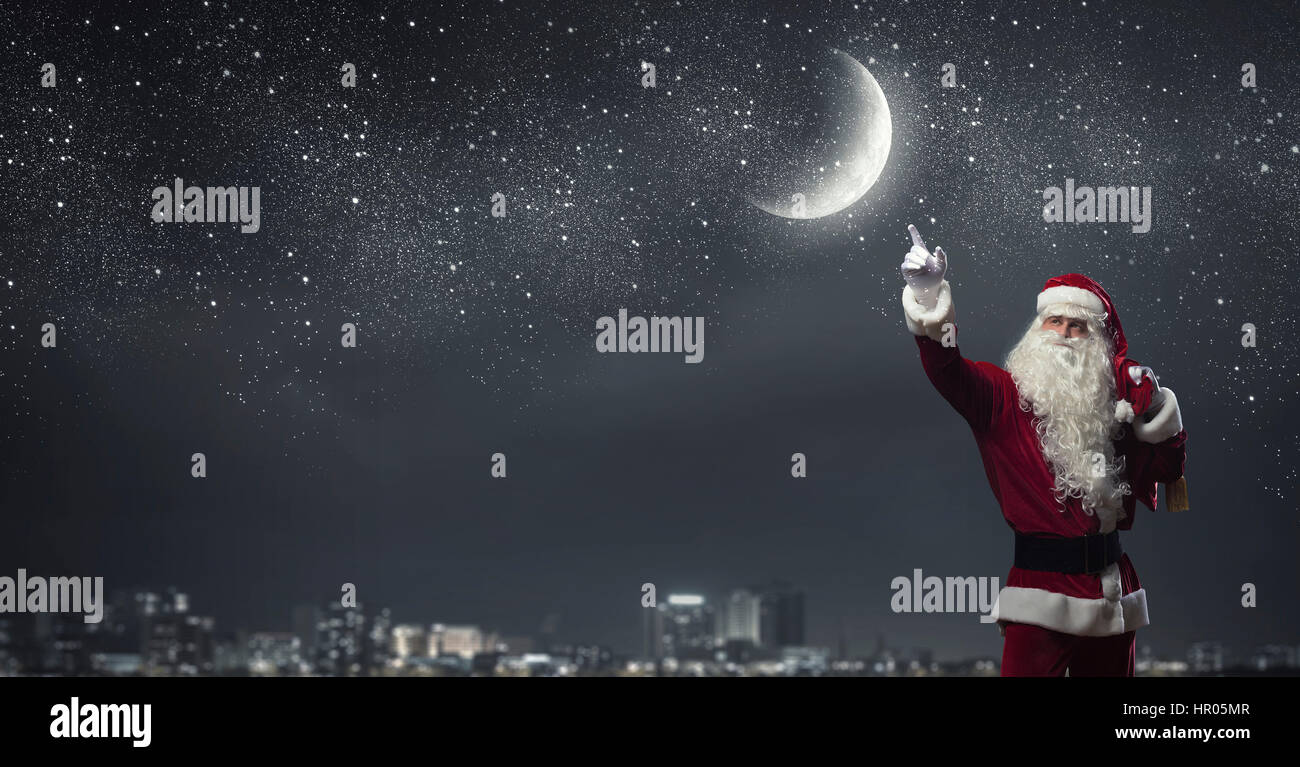 Santa Claus is already here . Mixed media Stock Photo - Alamy