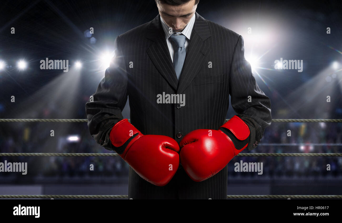 Mister boss ready to fight . Mixed media Stock Photo - Alamy