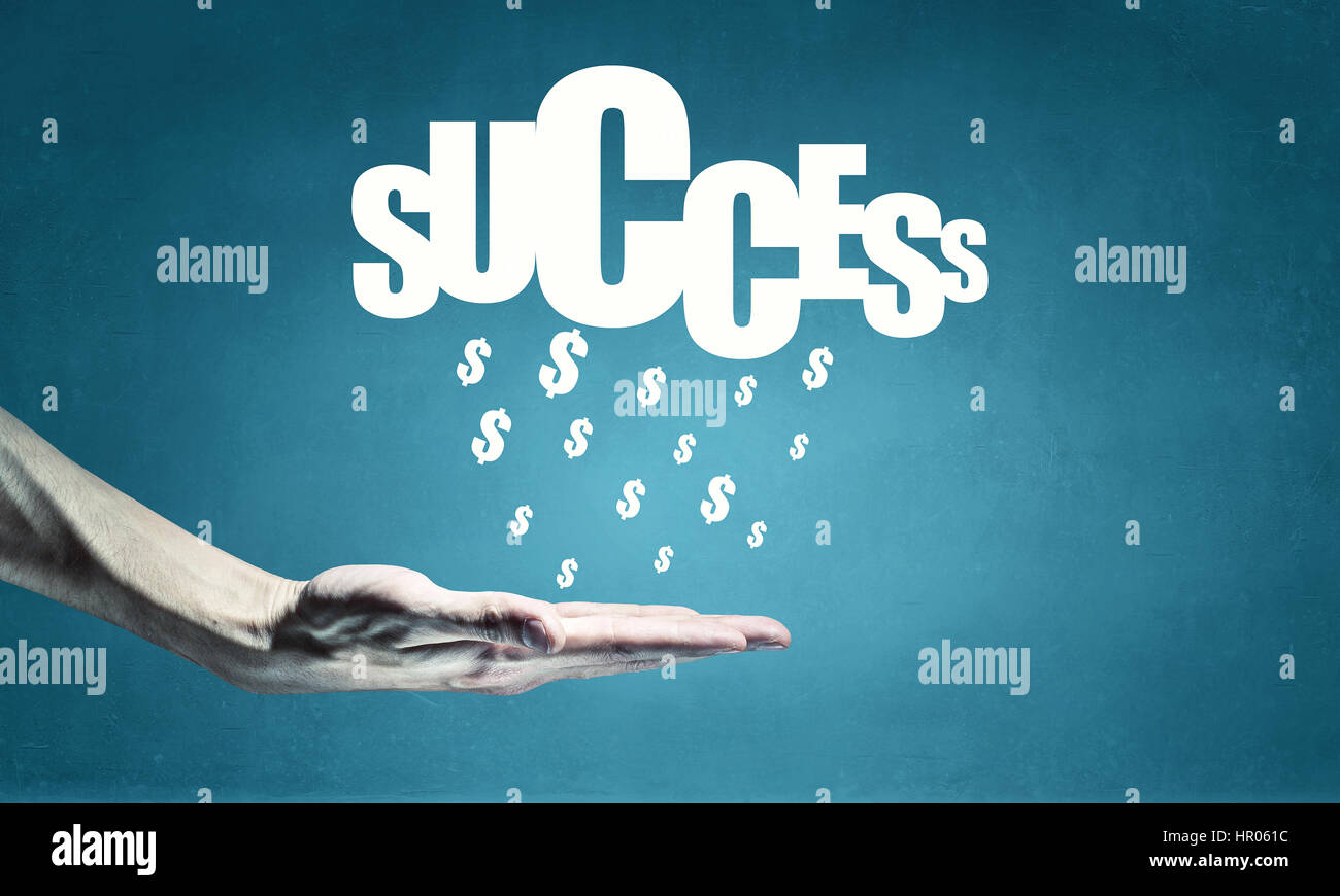 Success in your hands . Mixed media Stock Photo - Alamy