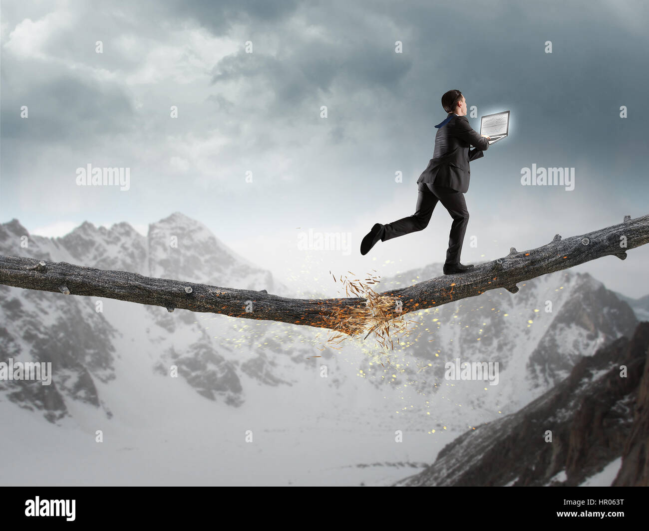 Overcoming fear failure mixed media hi-res stock photography and images ...