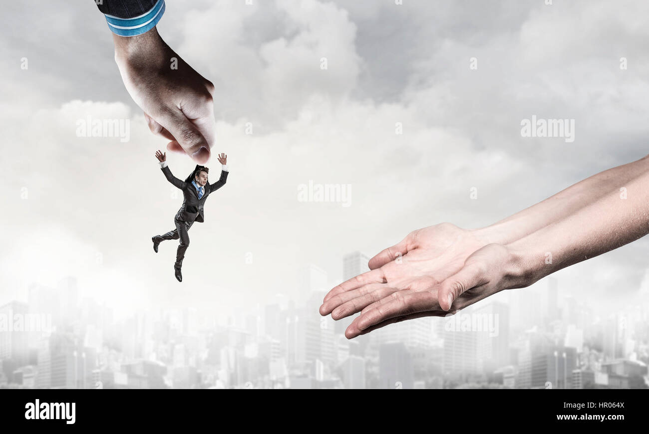 Hand of law and justice . Mixed media Stock Photo - Alamy