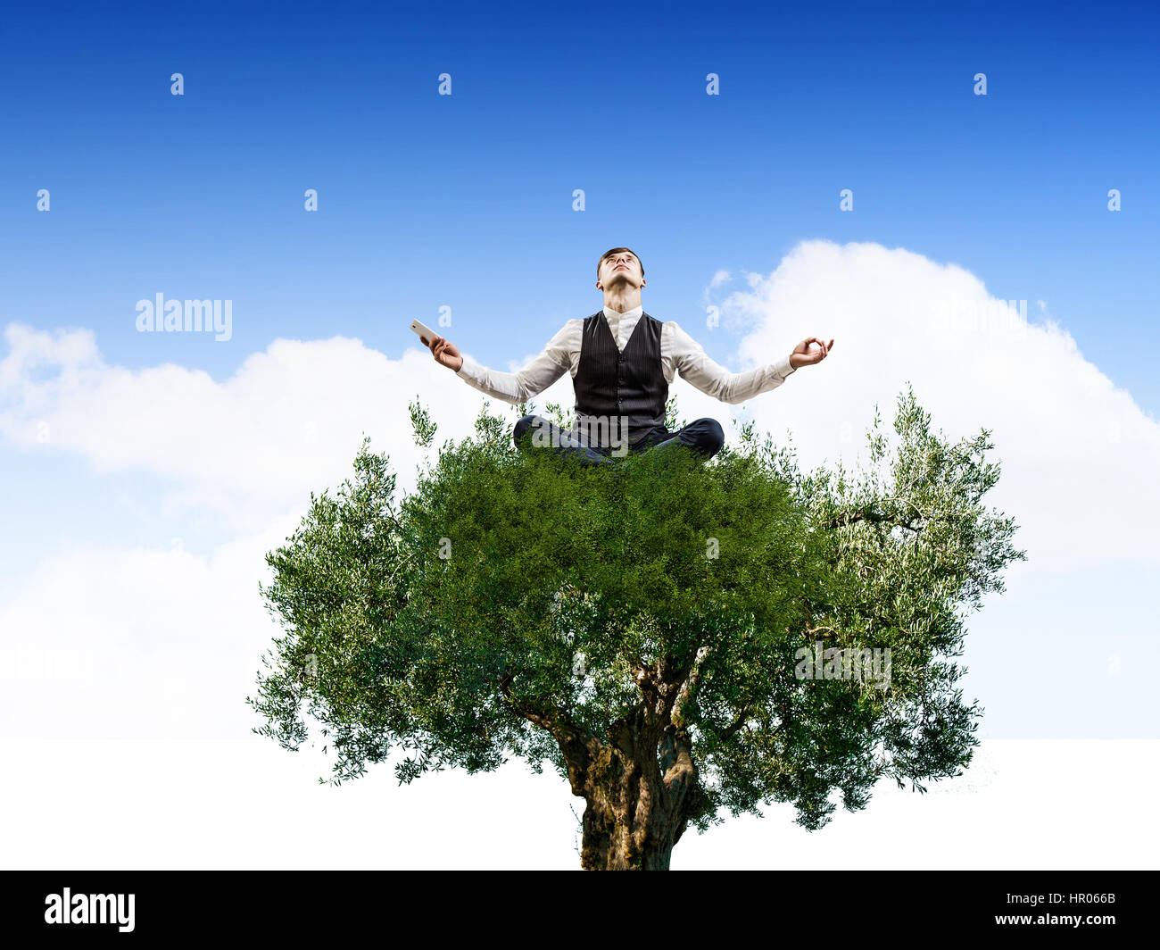 Finding a minute rest . Mixed media Stock Photo - Alamy
