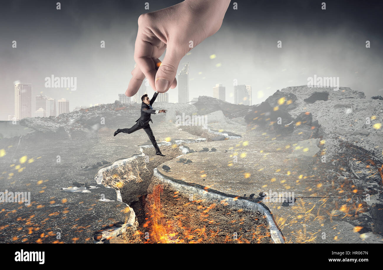 Hand of help and protection . Mixed media Stock Photo - Alamy