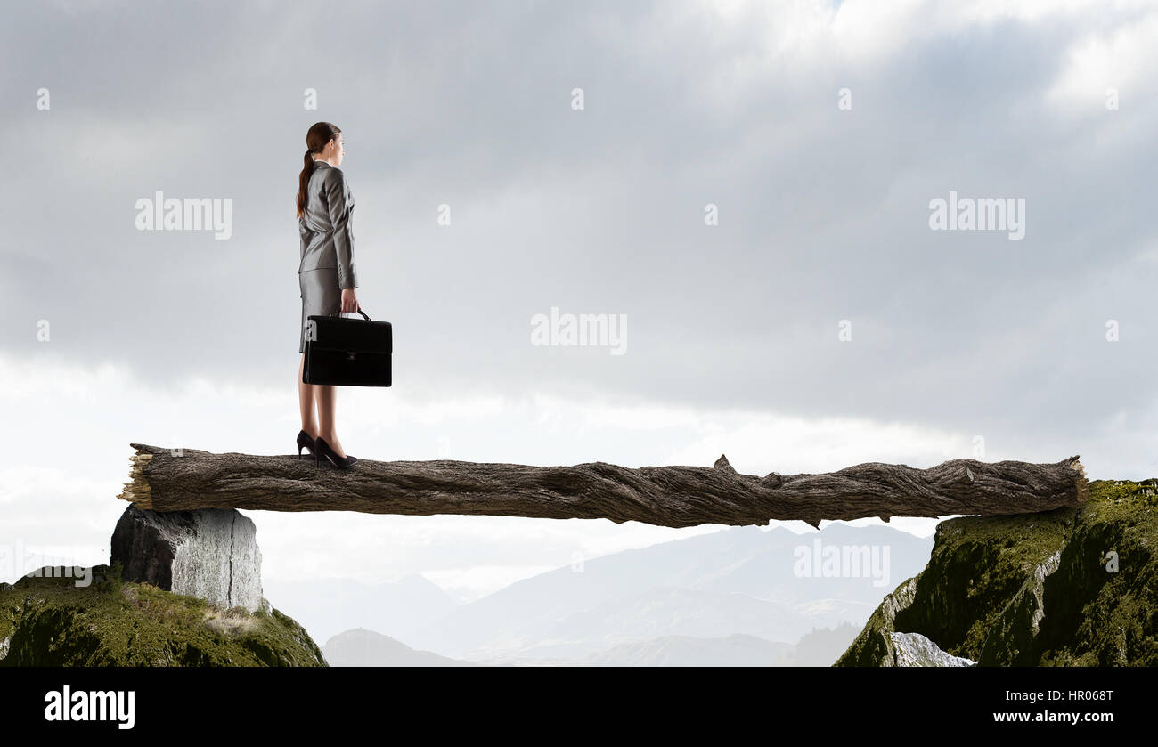 Overcome fear of failure . Mixed media Stock Photo - Alamy
