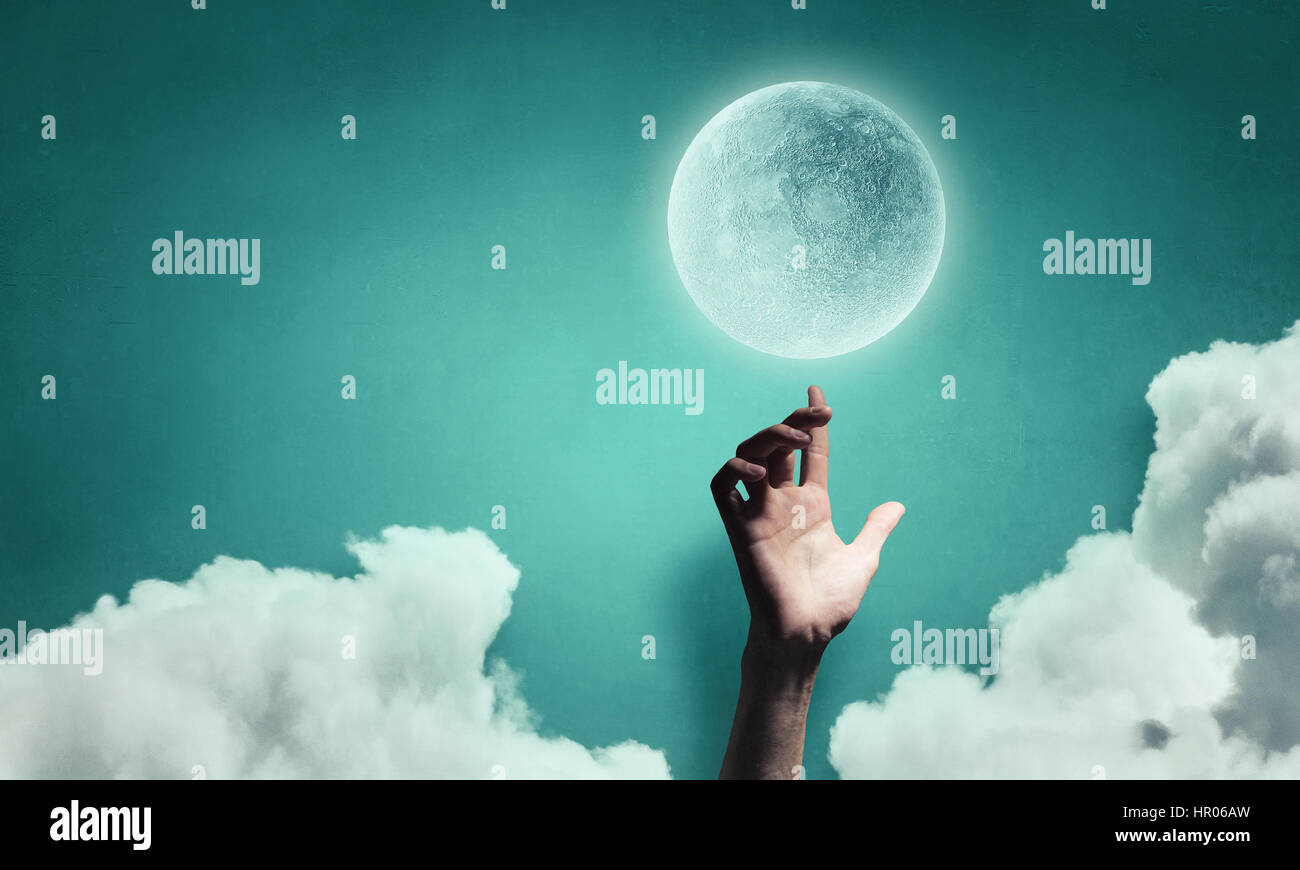 Moon in hand hi-res stock photography and images - Alamy