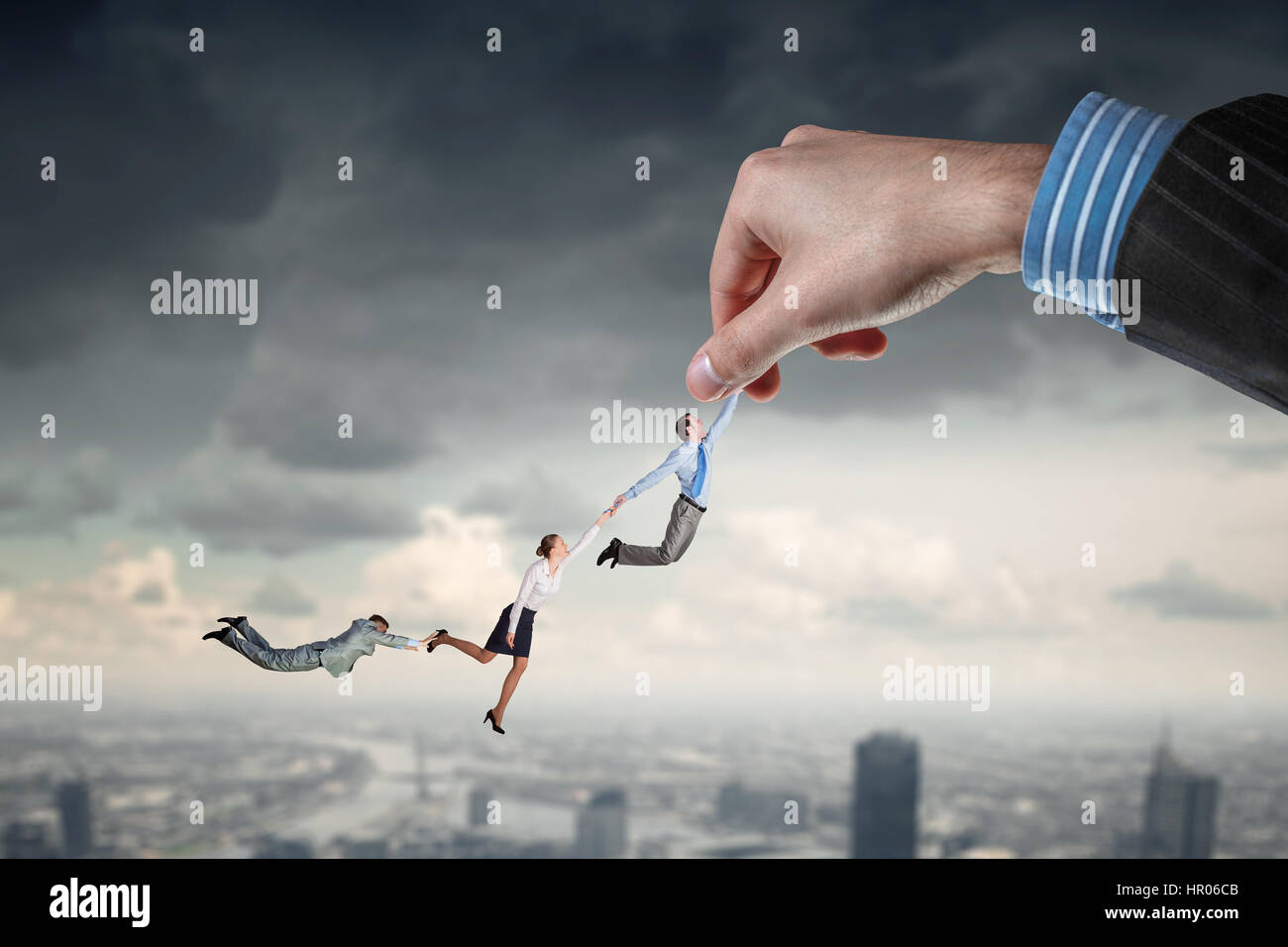 Hand of power and control . Mixed media Stock Photo - Alamy