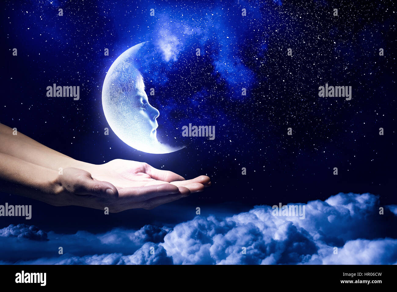 Moon in hand hi-res stock photography and images - Alamy