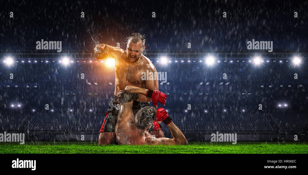 Box match best moments . Mixed media Stock Photo - Alamy