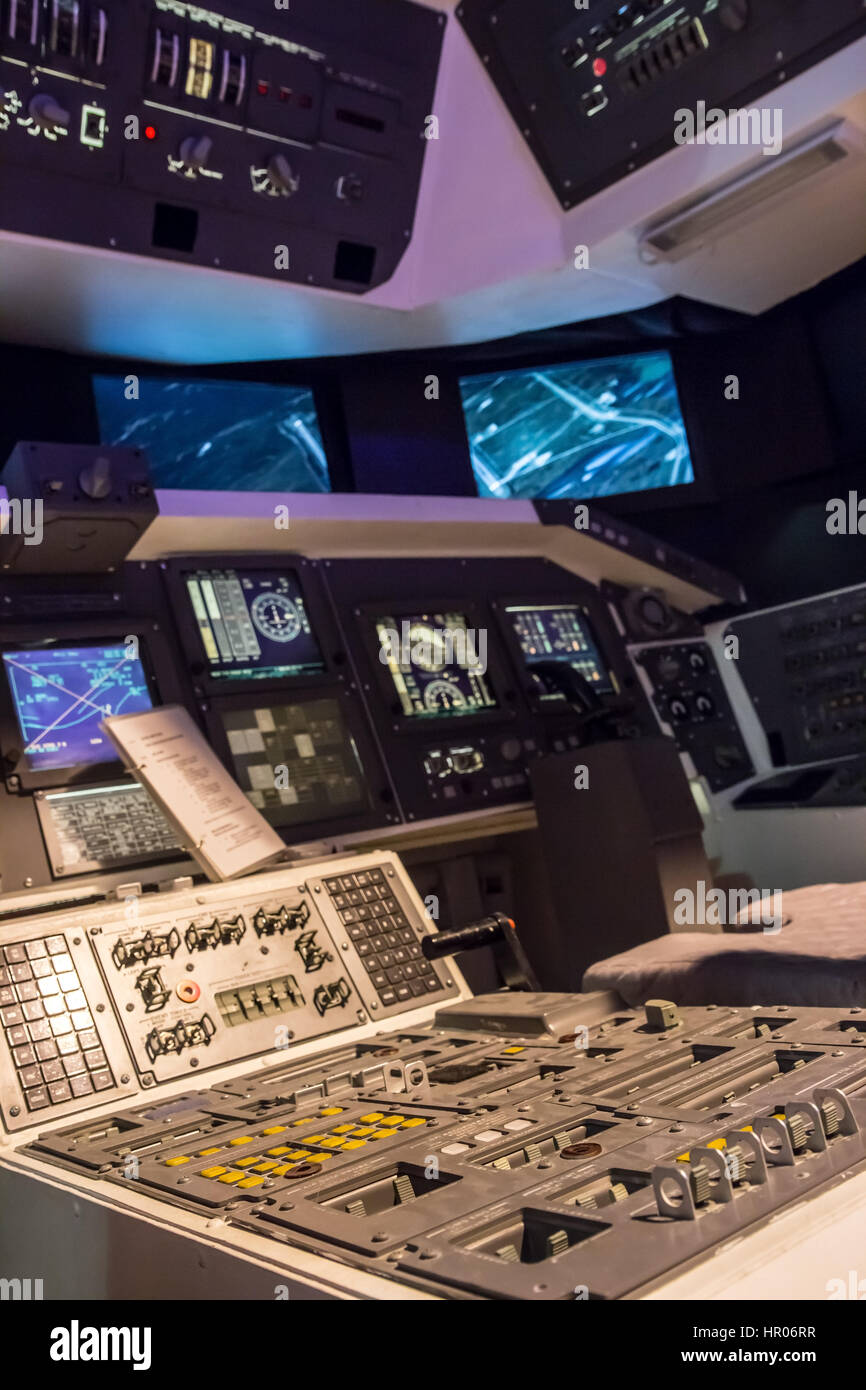 control mechanism in the cabin space shuttle Atlantis Stock Photo - Alamy