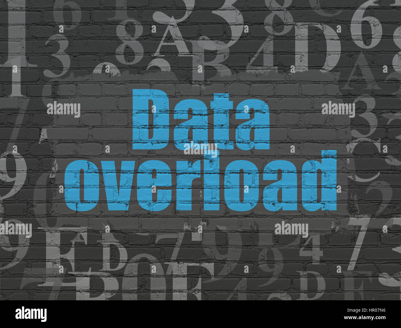 Information concept: Data Overload on wall background Stock Photo - Alamy
