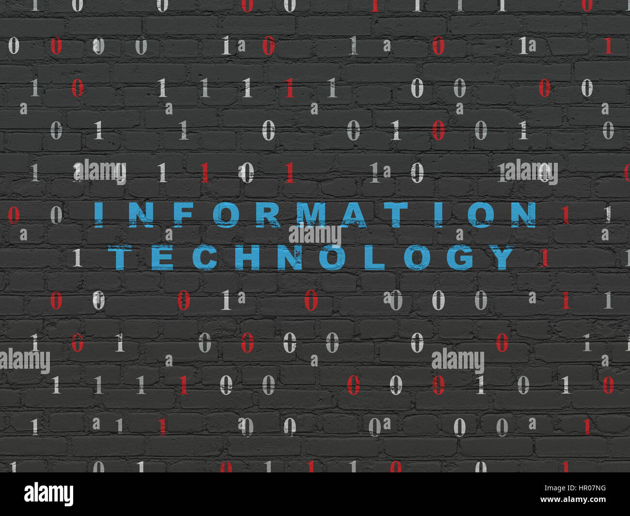 Information concept: Information Technology on wall background Stock ...