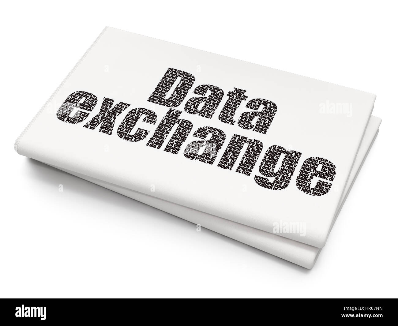 Data concept: Data Exchange on Blank Newspaper background Stock Photo ...