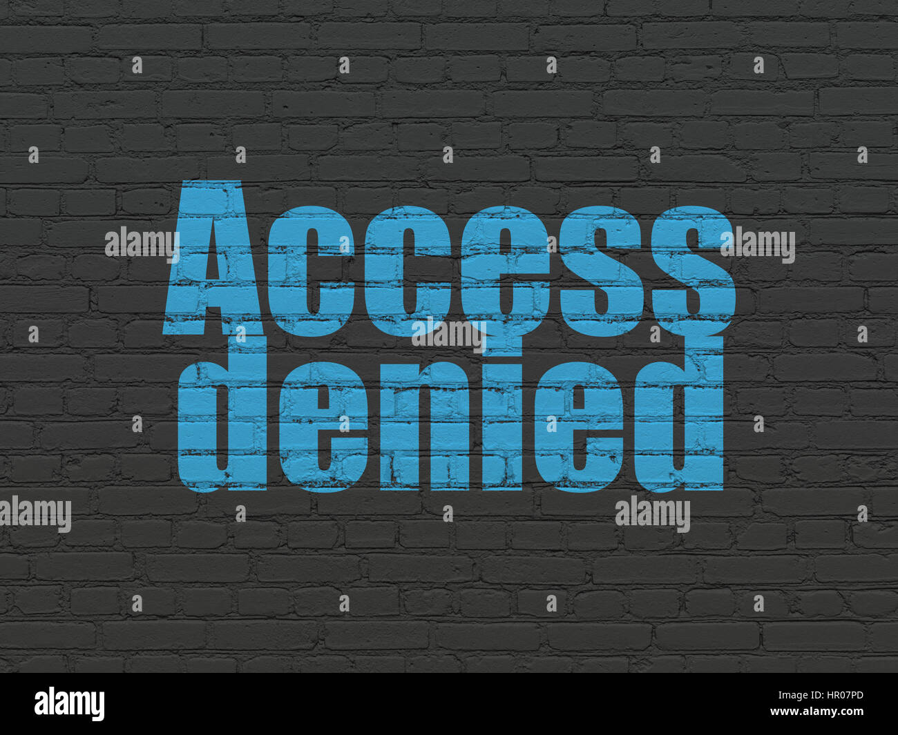 Protection concept: Access Denied on wall background Stock Photo - Alamy