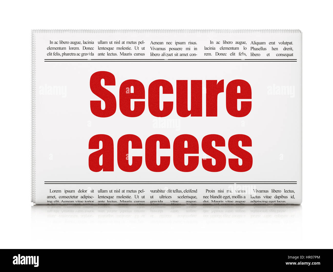 Security concept: newspaper headline Secure Access Stock Photo - Alamy