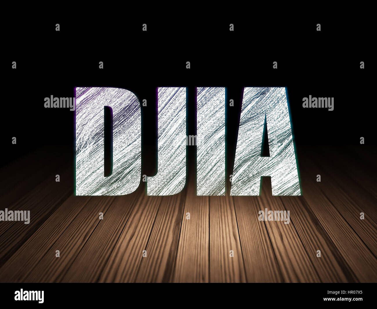 Stock market indexes concept: DJIA in grunge dark room Stock Photo - Alamy