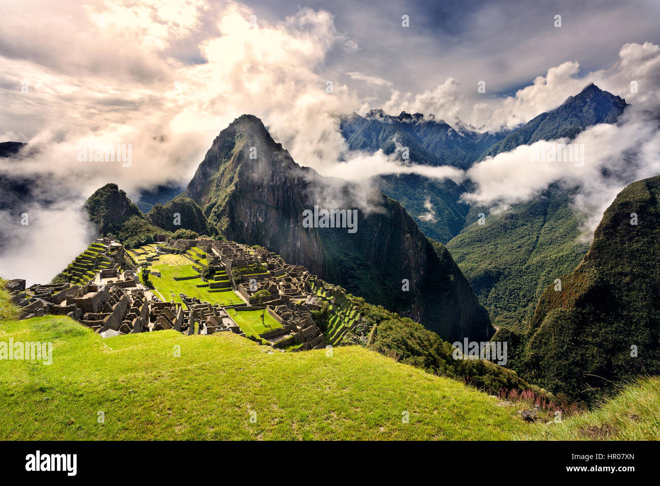 MACHU PICCHU, PERU - MAY 31, 2015: View of the ancient Inca City of ...