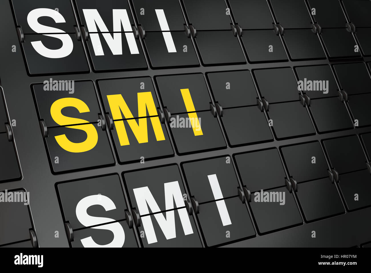 Stock market indexes concept: SMI on airport board background Stock ...