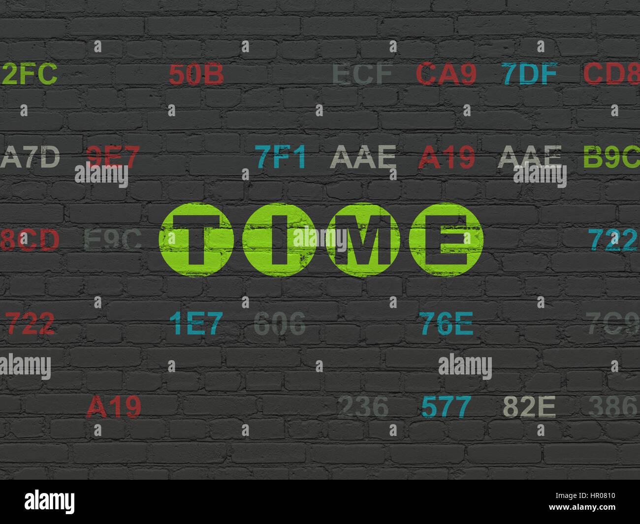 Time concept: Time on wall background Stock Photo - Alamy