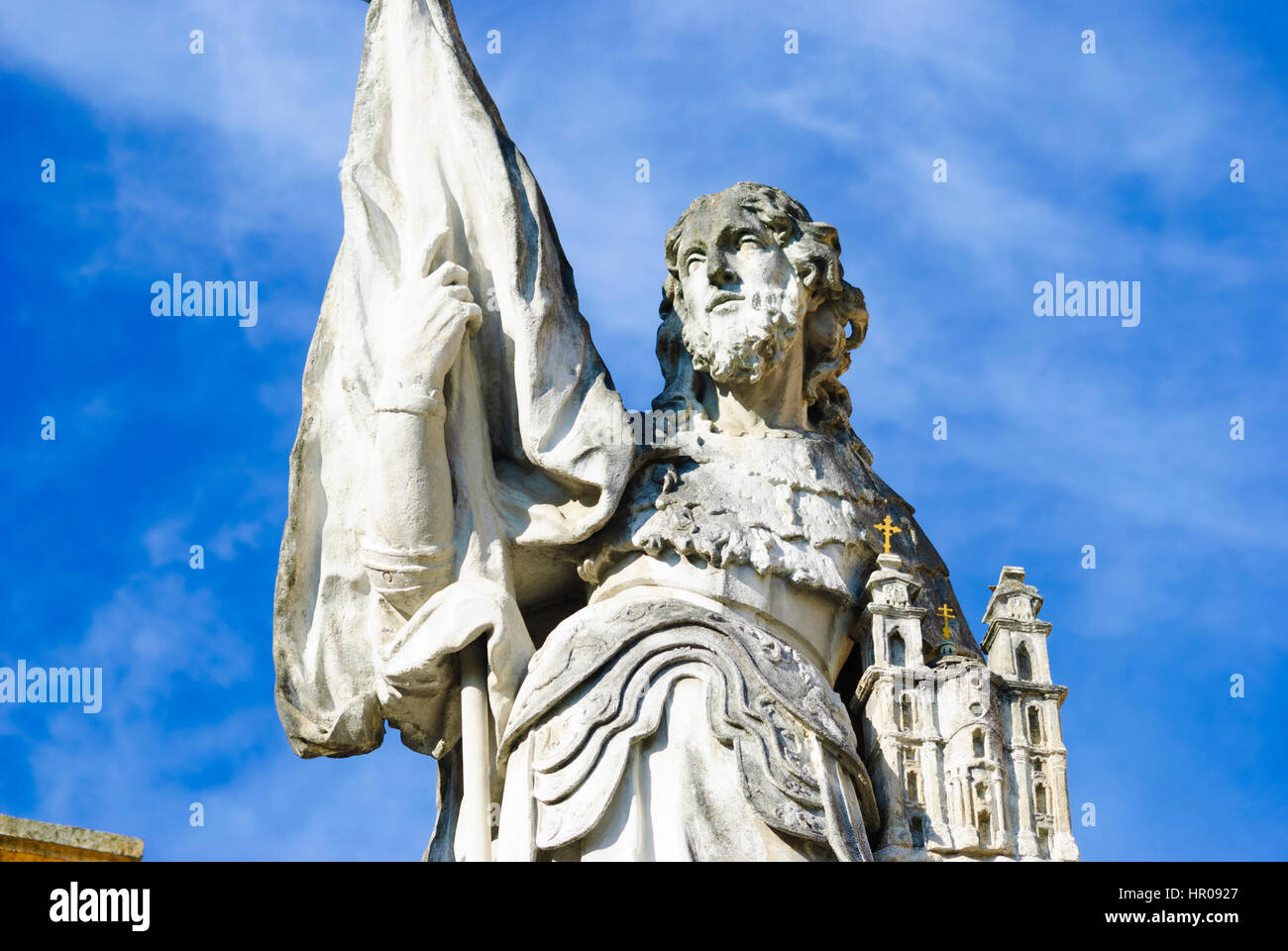 Melk, Benedictine monastery; Entrance gate; St. Koloman with model of ...