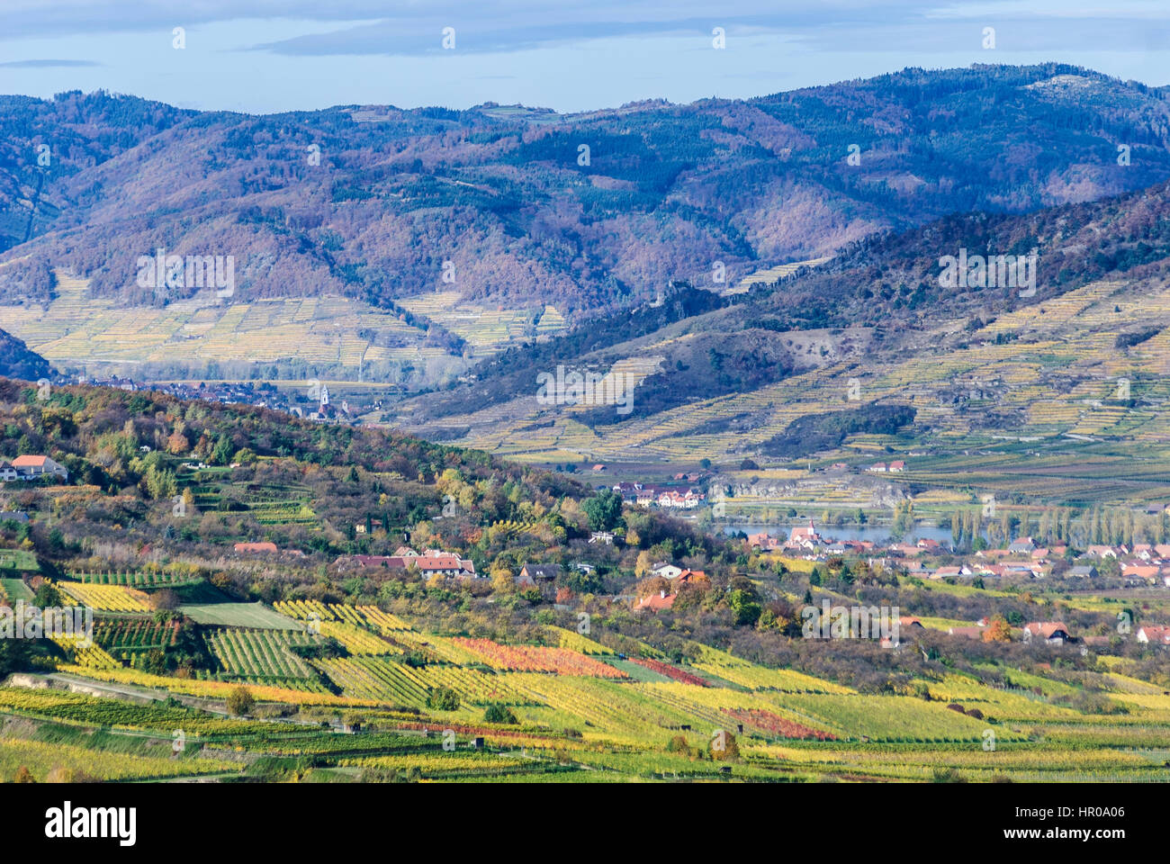 Furth bei Göttweig, View from the Göttweig Abbey to the Danube Valley ...