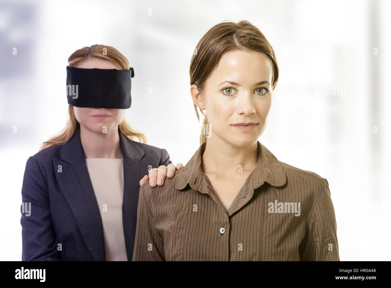 Blindfolded woman hi-res stock photography and images - Alamy