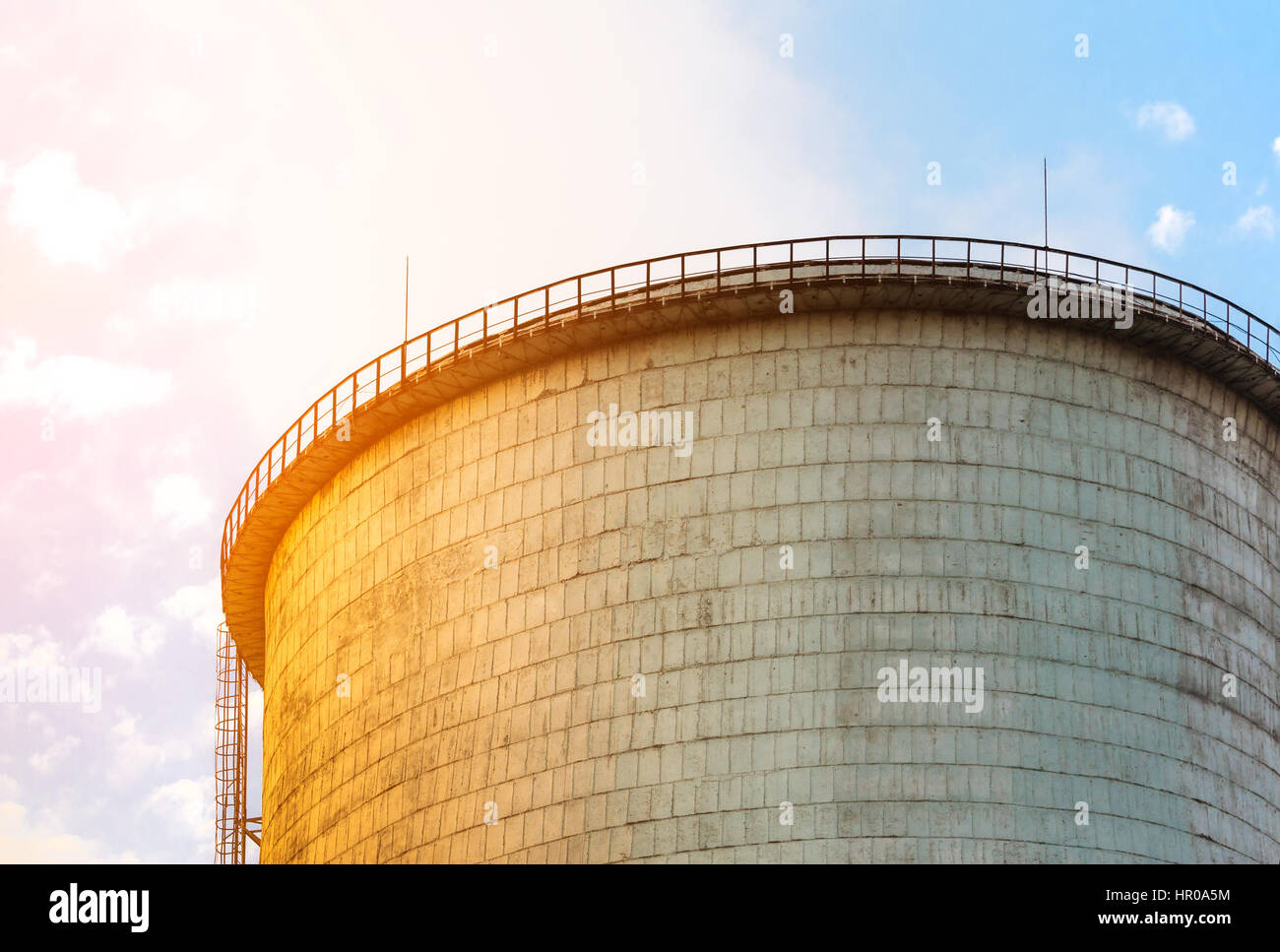 The top of cooling tower on the sky background Stock Photo - Alamy