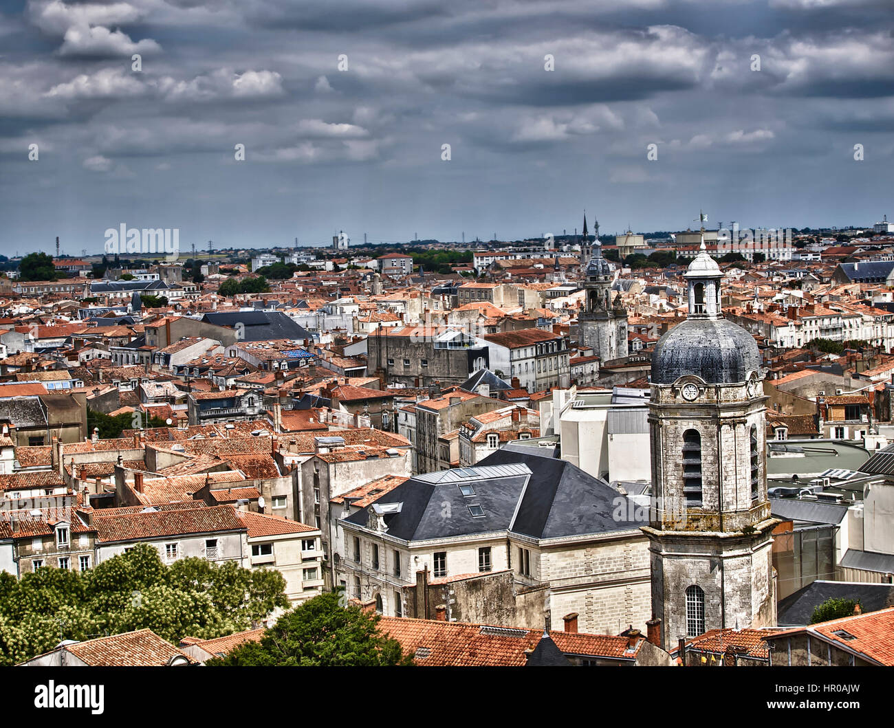 HDR View of la Rochelle on top roof Stock Photo - Alamy