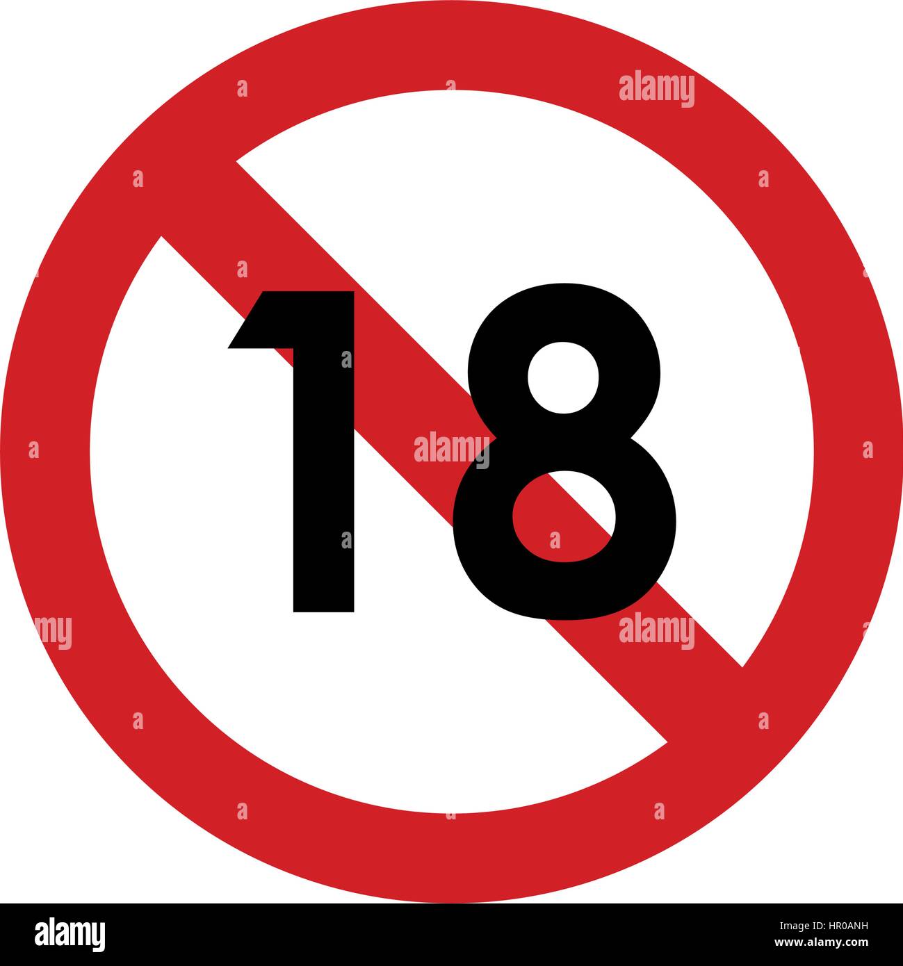 Icon no 18 in vector on white background Stock Vector Image & Art - Alamy