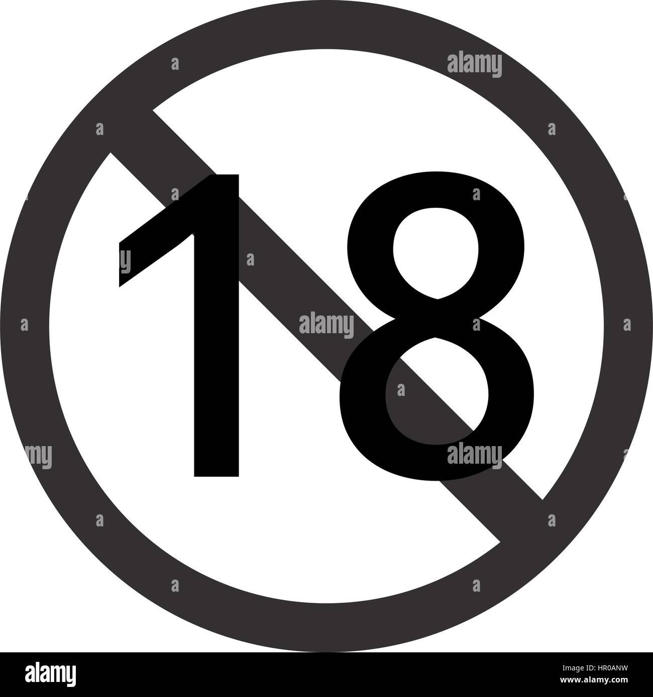 Icon no 18 in vector on white background Stock Vector Image & Art - Alamy