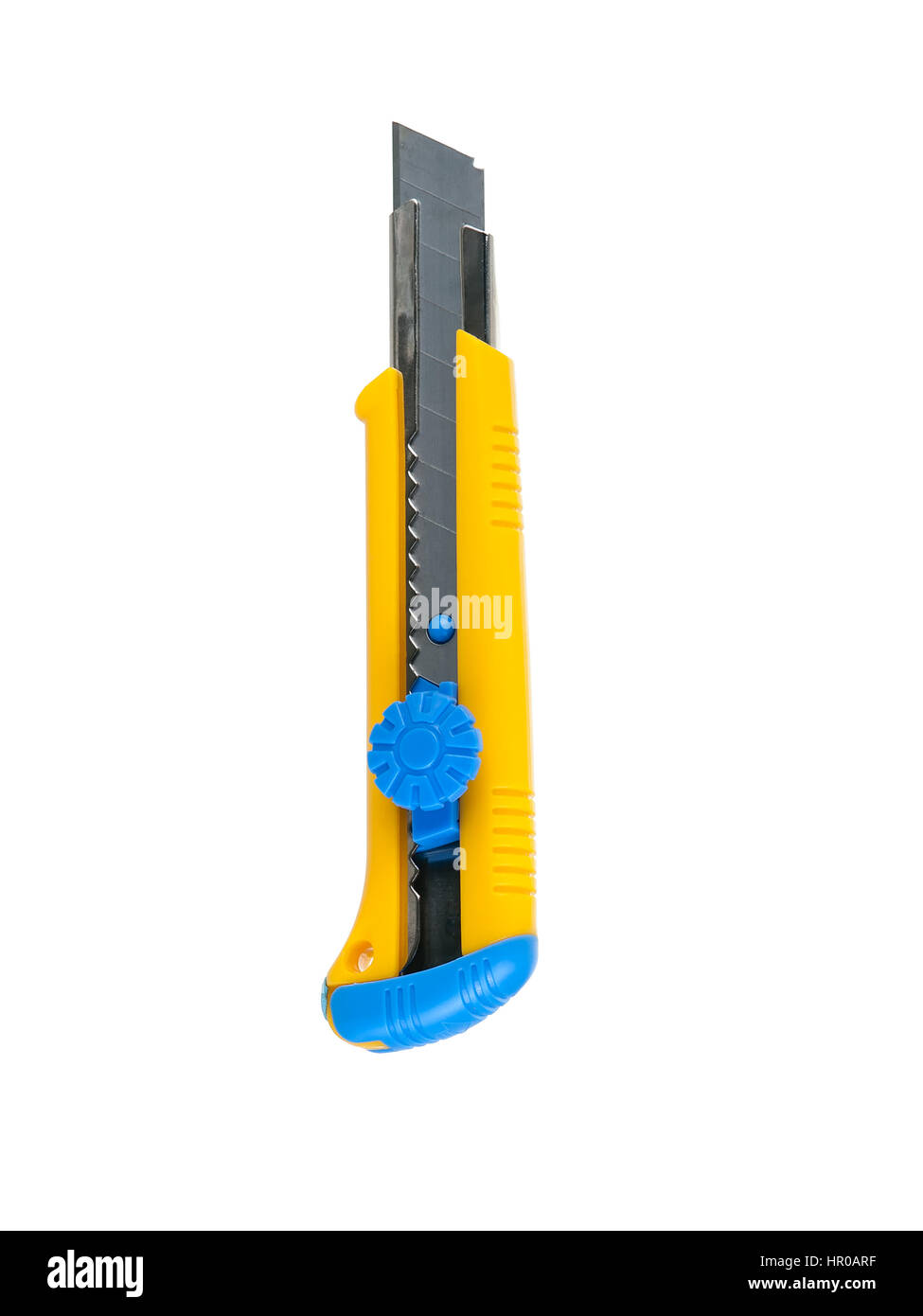 yellow cutter isolated on white background Stock Photo - Alamy