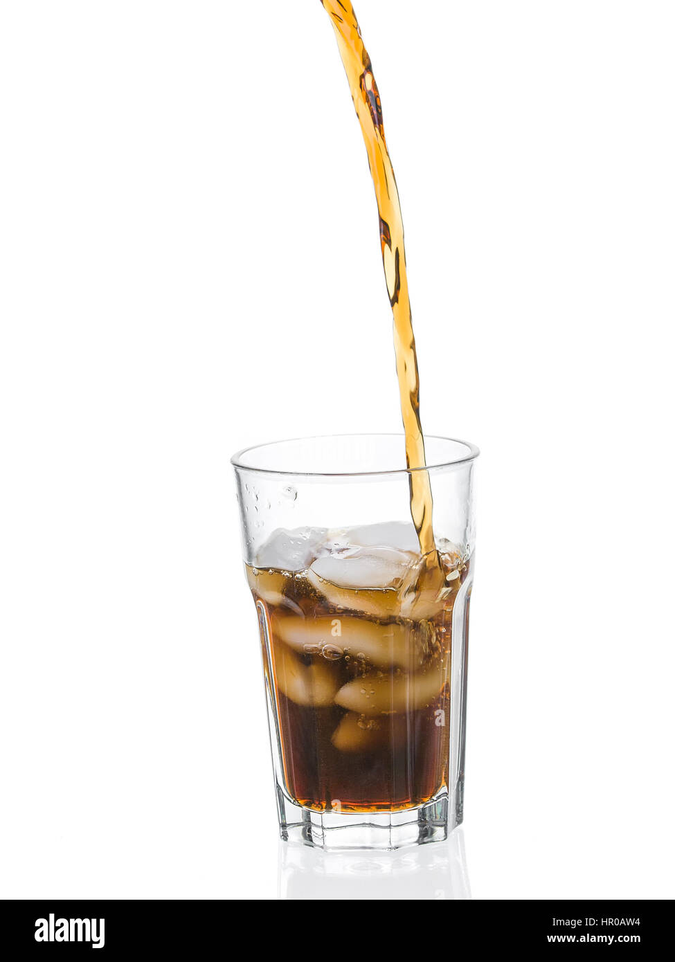 Coke splashing from glass isolated on white background Stock Photo - Alamy
