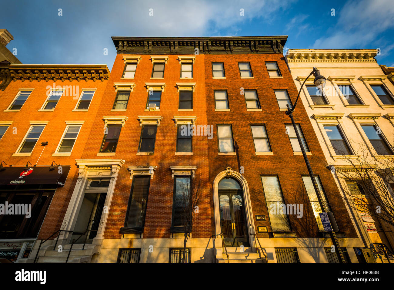 Historic row houses in Mount Vernon, Baltimore, Maryland Stock Photo ...