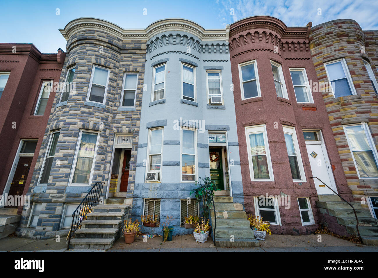 Row houses in hampden baltimore hi-res stock photography and images - Alamy