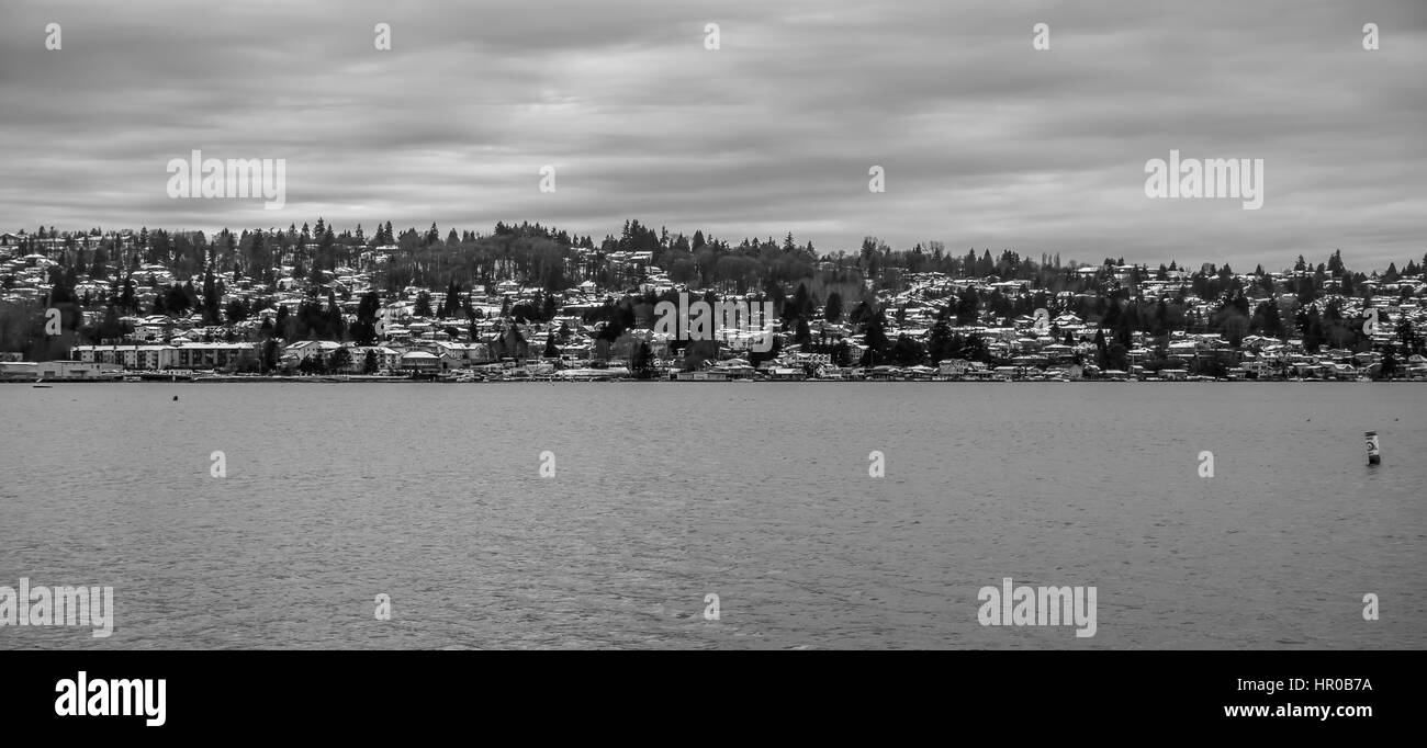 Snow covers rooftops of homes in Renton, Washington Stock Photo - Alamy