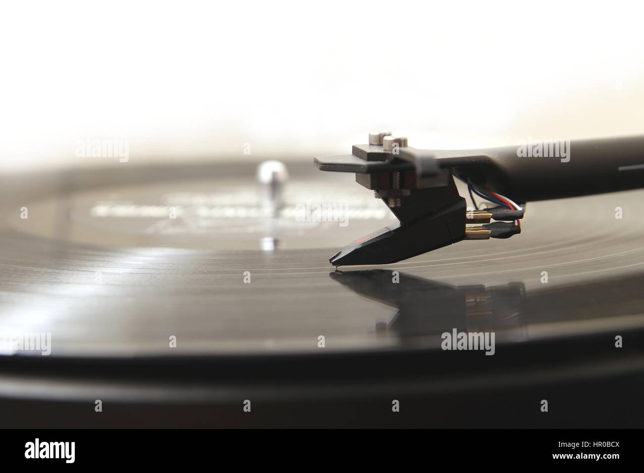 Modern high quality turntable record player playing a vinyl analogue ...