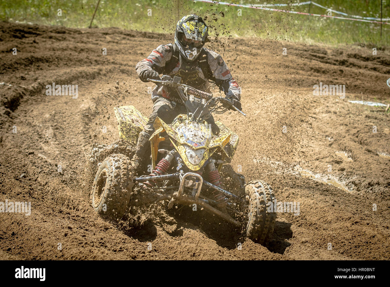 Quad rider on th race Stock Photo - Alamy