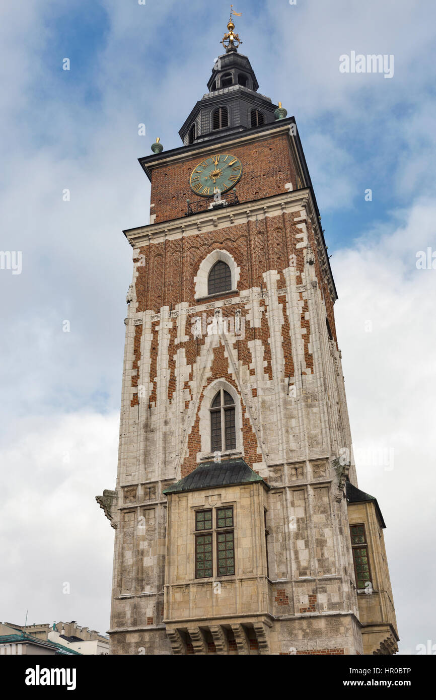 Krakow poland clock tower hi-res stock photography and images - Alamy